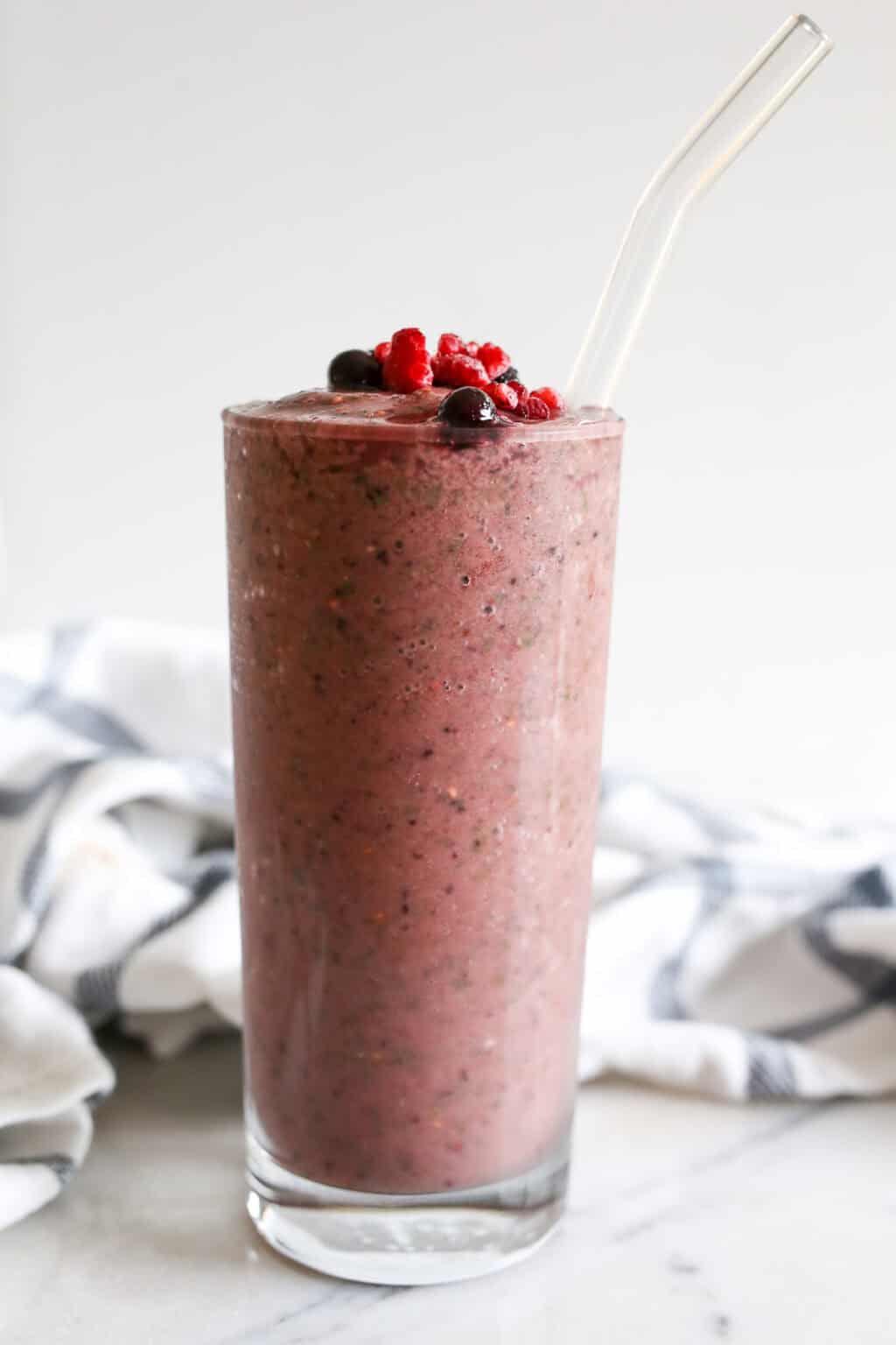Blueberry Raspberry Smoothie - Two Raspberries