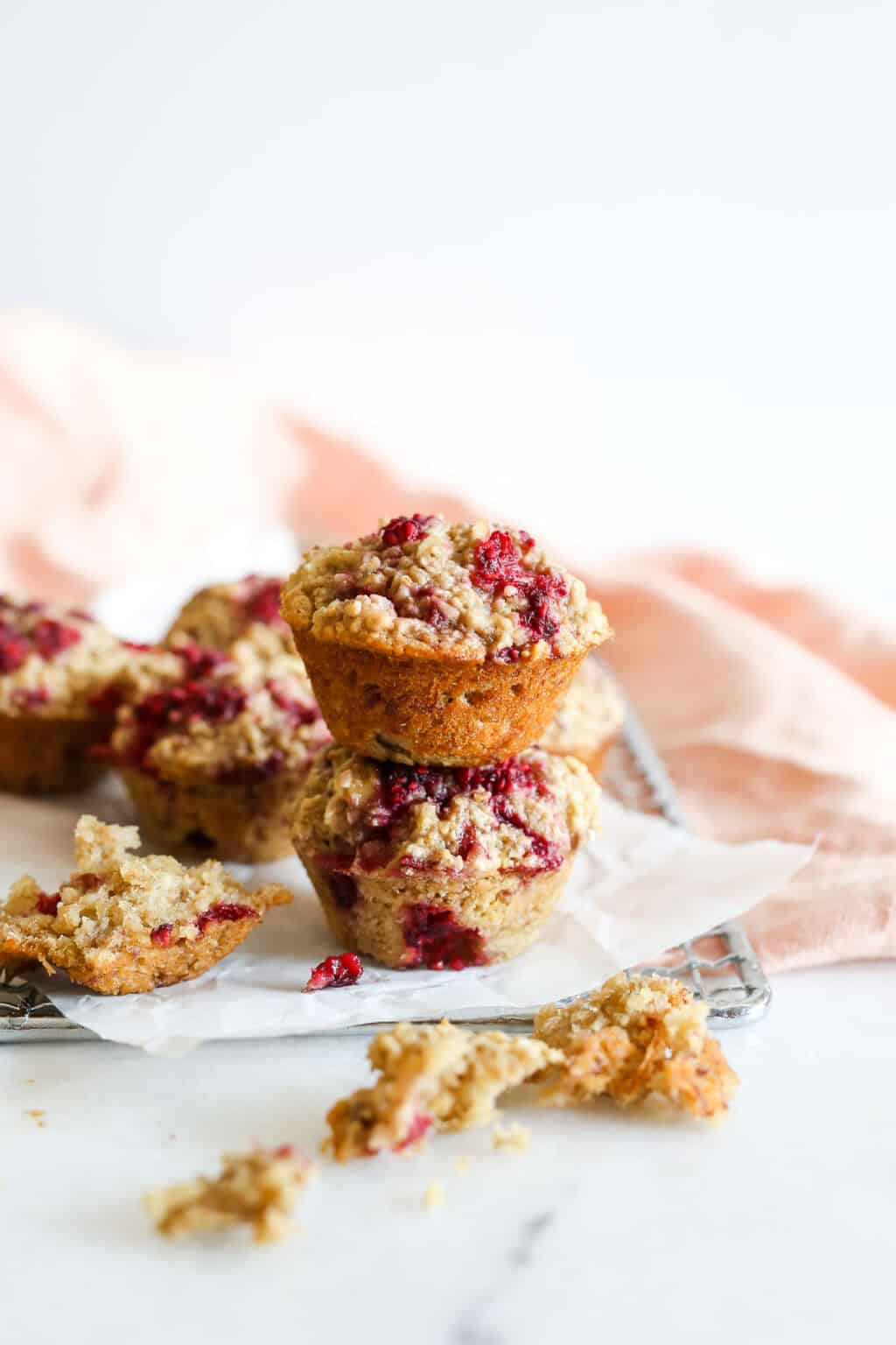 Oatmeal Raspberry Muffins - Two Raspberries