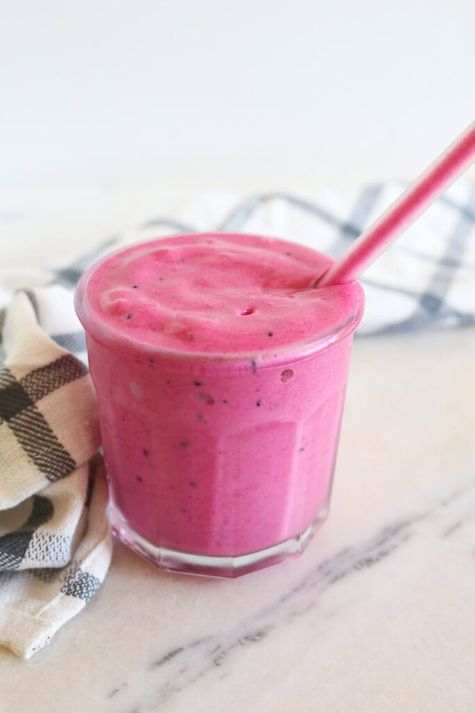 Pink Smoothie Without Dairy - Two Raspberries