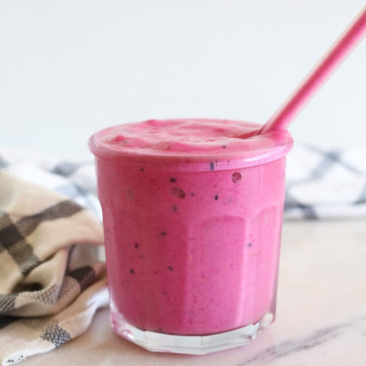 Pink Smoothie Without Dairy - Two Raspberries
