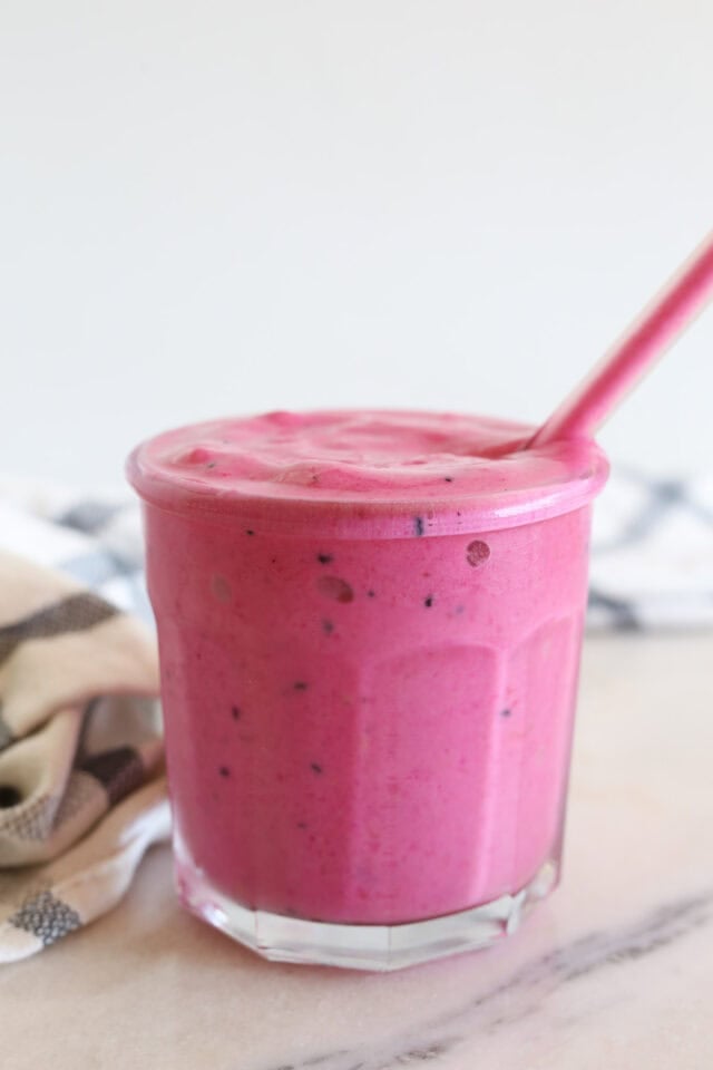 Pink Smoothie Without Dairy - Two Raspberries